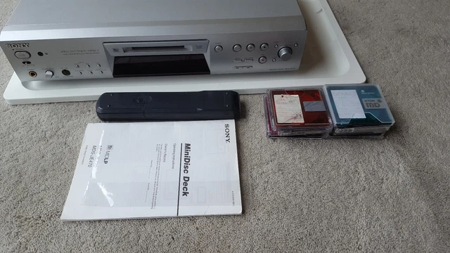 SONY MINIDISC PLAYER/RECORDER MDS-JE770 with RC, Minidisc and Operating ...