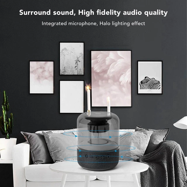 NIGHT LIGHT BT Speaker Wireless 2.1 Channels Compact Touch Night Lamp ...