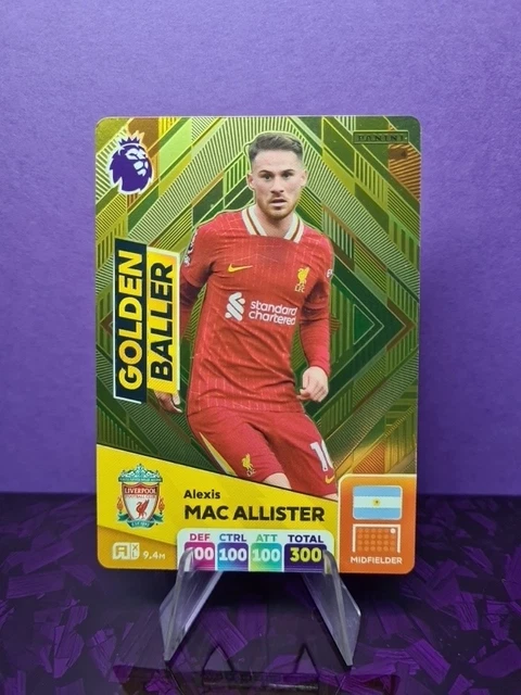 PANINI PREMIER LEAGUE Adrenalyn XL 2025 Golden Baller Mac Allister GB ...