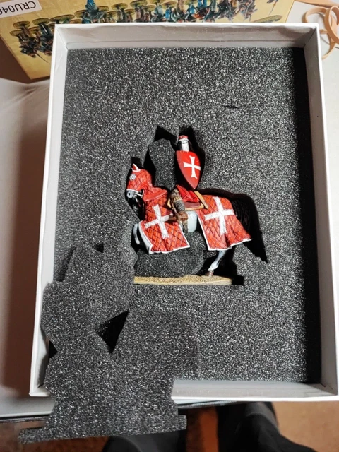 FIRST LEGION CRUSADER toy soldiers CRU046 MOUNTED HOSPITALLER KNIGHT ...