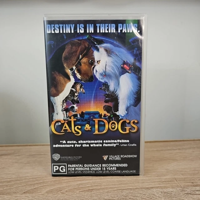 CATS & DOGS Tobey Mcguire VHS Video Cassette Tape PAL PG 2001 TESTED ...