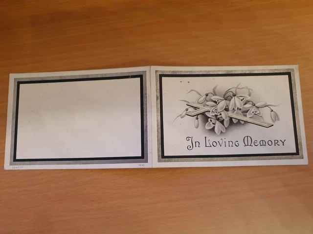 ANTIQUE MEMORY CARD Funeral Card "In Loving Memory" from 1904 Mary Ann ...