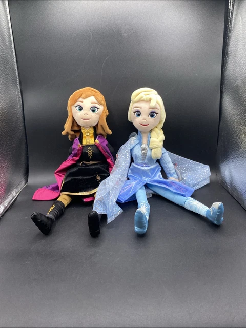 TY SPARKLE FROZEN Plush Set Anna & Elsa Sisters Glitter Eyes 16" $13.99 ...