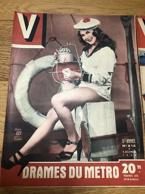 MAGAZINE VINTAGE PIN-UP Années 50 Marine Cherbourg Toulon Brest Navy ...