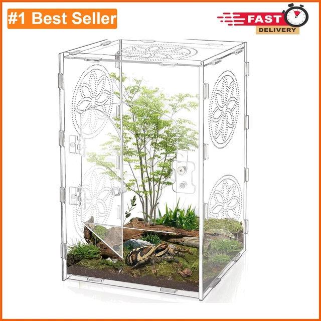 ACRYLIC JUMPING SPIDER Enclosure, 11.8X7.8X6 with Air Holes Tarantula ...