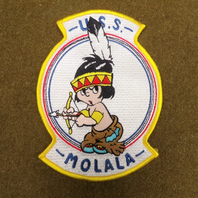 ORIGINAL US NAVY USS Molala (ATF-106) Tugboat Full Color Embroidered ...