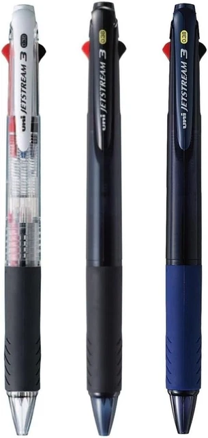JETSTREAM ASSORTED 3 Colour Ballpoint Pen - 0.38 mm, Black Blue Red Ink ...