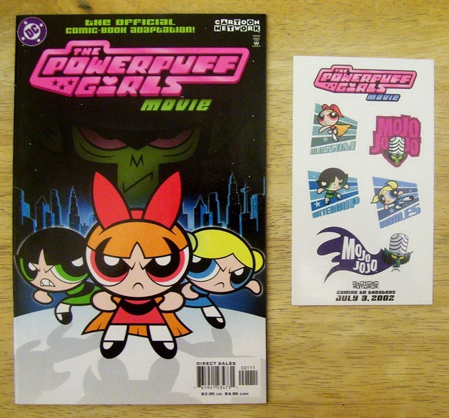 POWERPUFF GIRLS MOVIE comic book - FIRST ISSUE Vol. 1 + rare decal ...