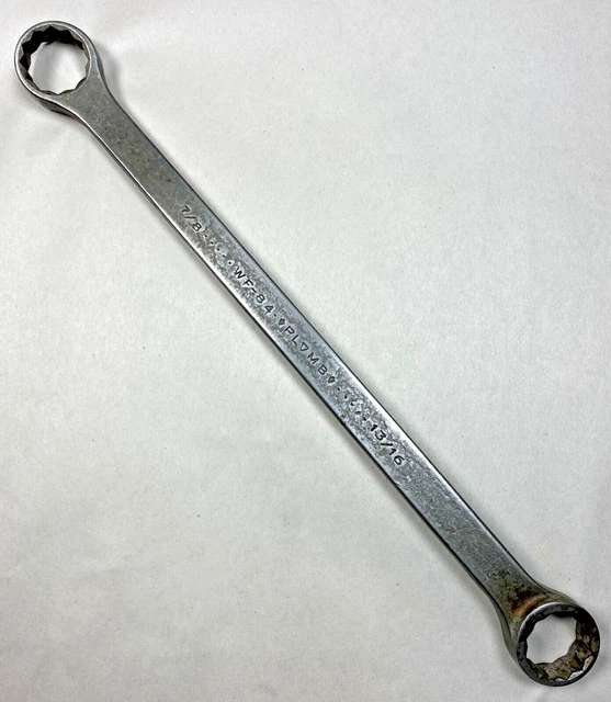 VINTAGE PLOMB TOOLS WF-84 Double Box End Wrench 7/8" x 13/16" 12 Point ...