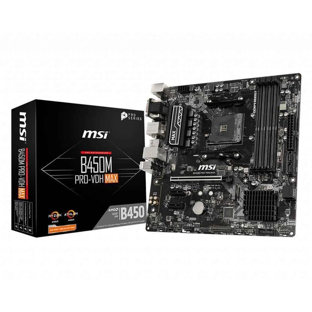MSI AM4 MOTHERBOARD AMD B450 Micro ATX B450M-A PRO MAX -VDH £80.55 ...
