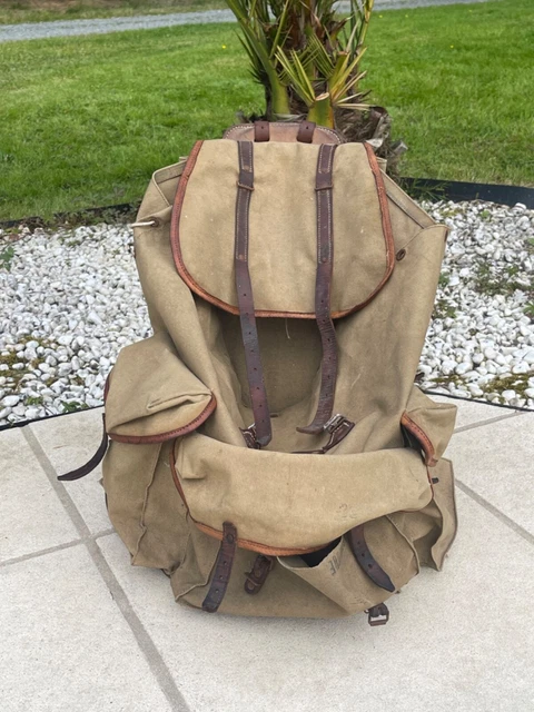 ANTIQUE MILITARY BACKPACK with Military Metal Frame £54.76 - PicClick UK