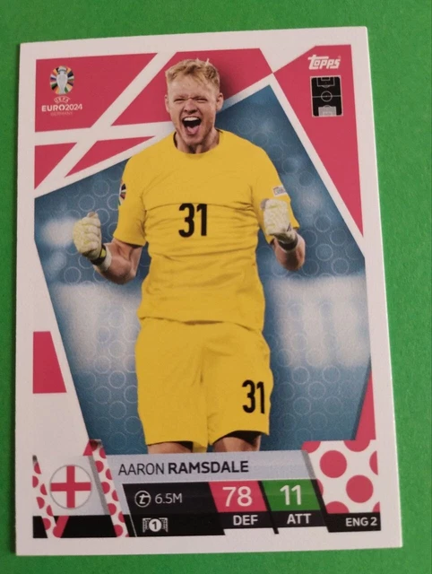 CARD MATCH ATTAX Uefa Euro 2024 Germany - Aaron Ramsdale N° Eng 2 Topps ...
