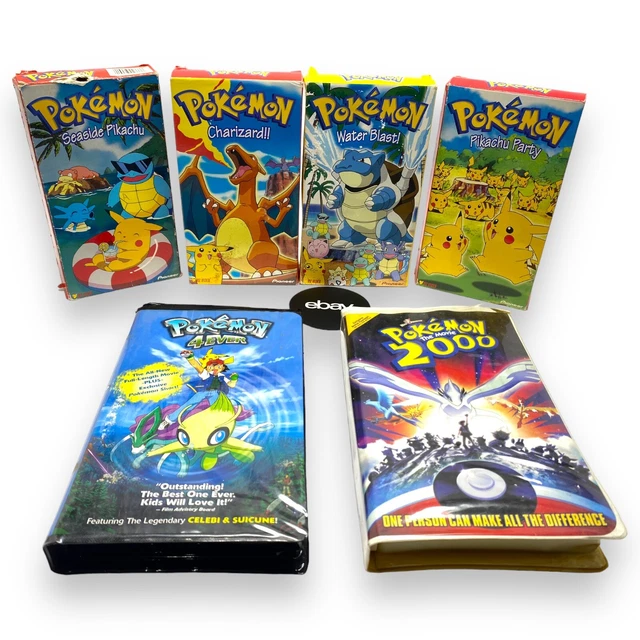 VINTAGE POKÉMON - 6 VHS Movie / TV Lot - Pokémon 2000, Pokémon 4Ever ...