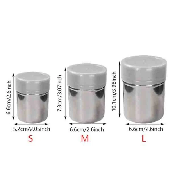 STAINLESS STEEL FINE Mesh Shake Bottle Powder Spreading Tank Latte Art ...