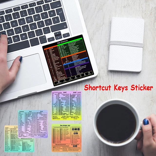 PC COMPUTER KEYPAD Decal Excel Word Keyboard Reference Shortcut Keys ...