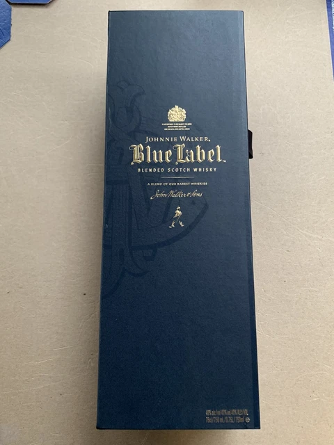 JOHNNIE WALKER BLUE Label Scotch Whisky 750 ML Case EMPTY. No Bottle ...