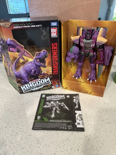 FIGURINE ARTICULÉE HASBRO Transformers WFC Kingdom Megatron Beast 7,5 ...