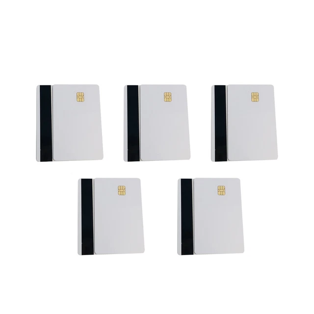 10PCS BLANK SMART Card Sle4442 Chip+Magnetic Strip Hico 3 track ...