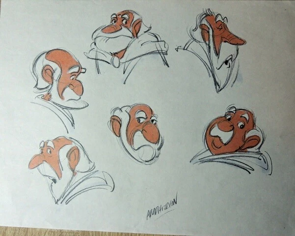 DISNEY HERCULES ART animation Model Sheet by Lead animator Richard ...