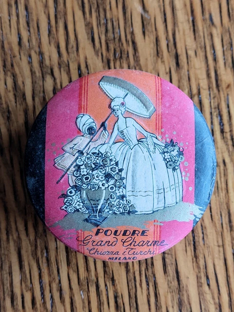 SCATOLA CIPRIA VINTAGE Liberty Chiozza Turchi Milano Cosmetico Profumo ...