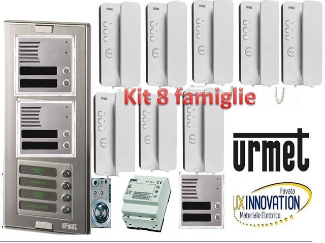 URMET EIGHT FAMILY Intercom Kit 8 Families Urmet 8 Apartments £426.68 - PicClick UK