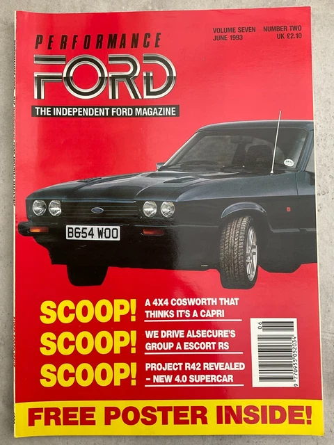 PERFORMANCE FORD MAGAZINE - June 1993 - 4x4 Cosworth, Group A Escort RS ...