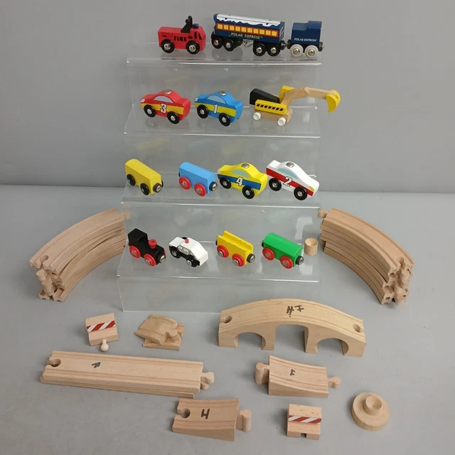 BRIO THE POLAR Express Train Set Bundle Track Cars Bridge Wooden ...