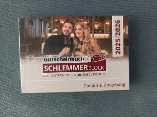 GUTSCHEINBUCH SCHLEMMERBLOCK GIESSEN und Umgebung 2025/2026 EUR 21,95 ...