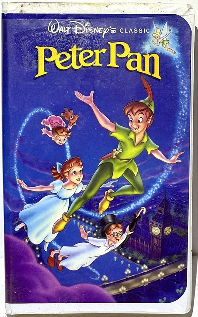 PETER PAN VHS 1990 Walt Disney's Classic Black Diamond Edition Animated ...