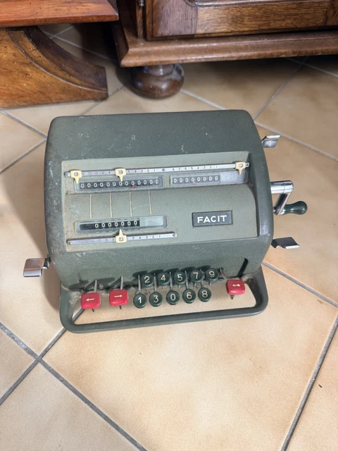 ANCIENNE MACHINE À calculer FACIT EUR 62,00 - PicClick FR