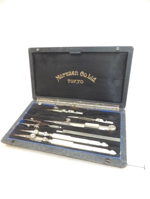 WORLDWAR2 ORIGINAL IMPERIAL japanese army map drawing instruments set ...