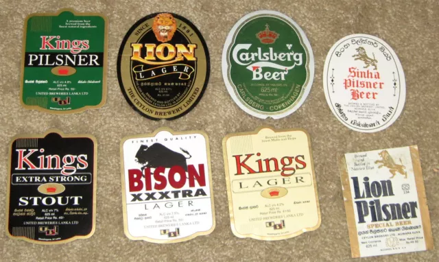 LOT OF 8 Different Sri Lanka- Ceylon Beer Labels $1.04 - PicClick