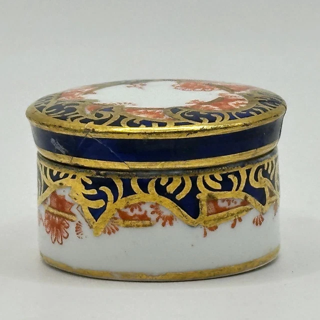 ROYAL CROWN DERBY Pill Pot or Box Imari Pattern Antique c1917 - a/f £12 ...
