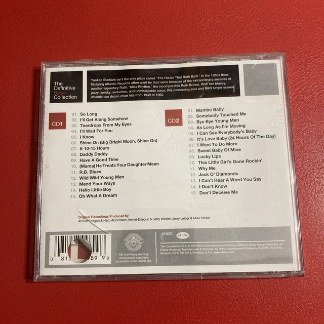 DEFINITIVE SOUL [REMASTER] by Ruth Brown (CD, Apr-2007, 2 Discs, Rhino ...