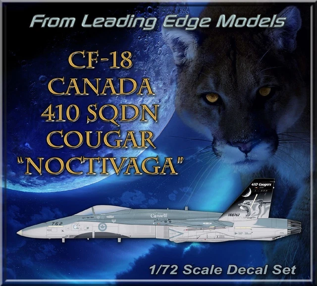 1/48 RCAF CF-18 COUGAR model decal set by Leading Edge Models $7.00 ...