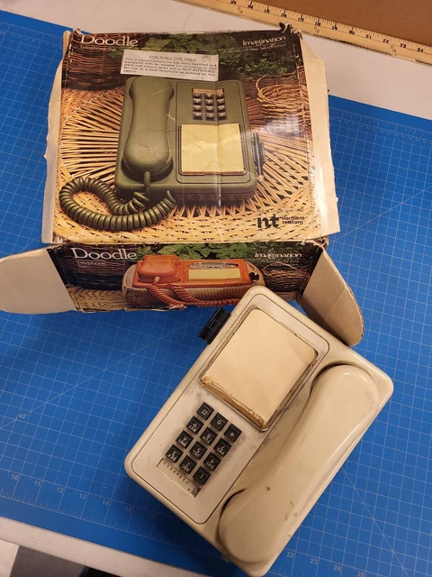 NORTHERN TELECOM DOODLE Telephone Set Imagination Wall Phone Vintage £ ...