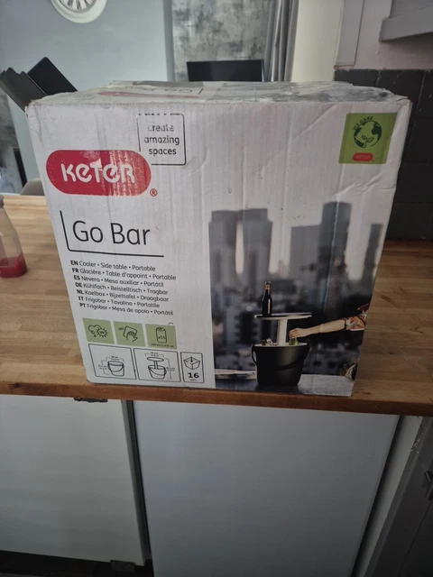 KETER COOL BAR Coolbar All in One Cooler Party Table Coffee Garden ...