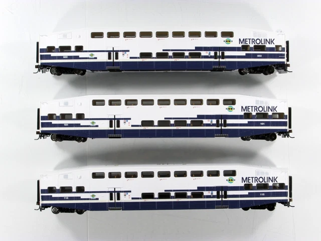 HO SCALE ***METROLINK*** Bombardier Passenger Set #602, 101, 115 ...