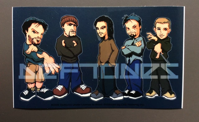 DEFTONES CARTOON BAND Logo Sticker NEW OFFICIAL MERCHANDISE RARE Heavy ...