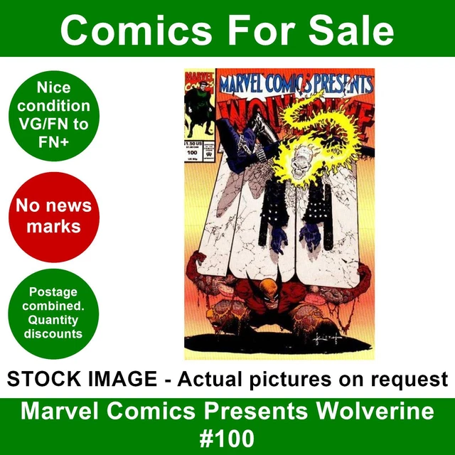 MARVEL MARVEL COMICS Presents Wolverine #100 comic VG/FN+ Mar 1992 EUR ...