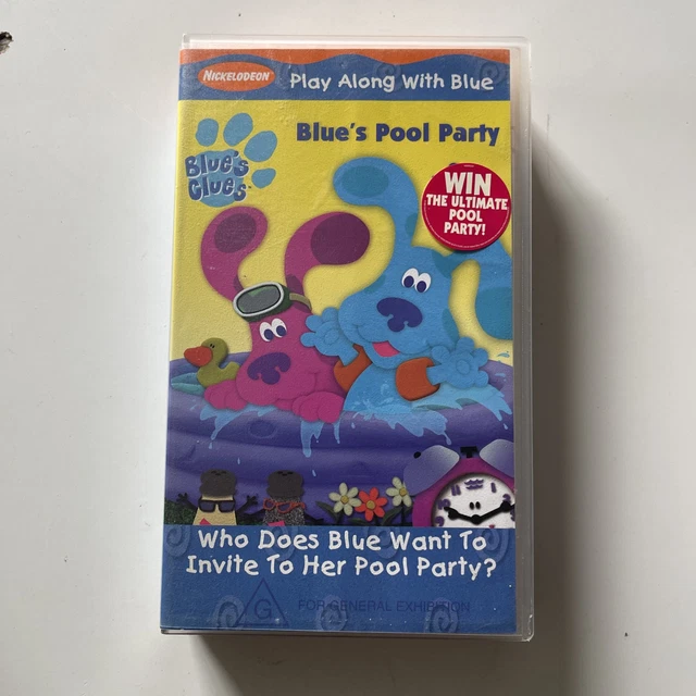 BLUE'S CLUES VHS Pool Party Nickelodeon Kid’s Shows Video $25.00 ...