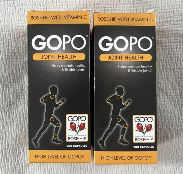 2 X 200 Capsules GOPO Joint Health Rose-Hip With Vitamin C 400 Capsules Total! £37.99 - PicClick UK