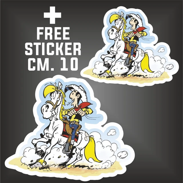 ADESIVO LUCKY LUKE decal autocollant pegatina aufkleber + 1 FREE ...