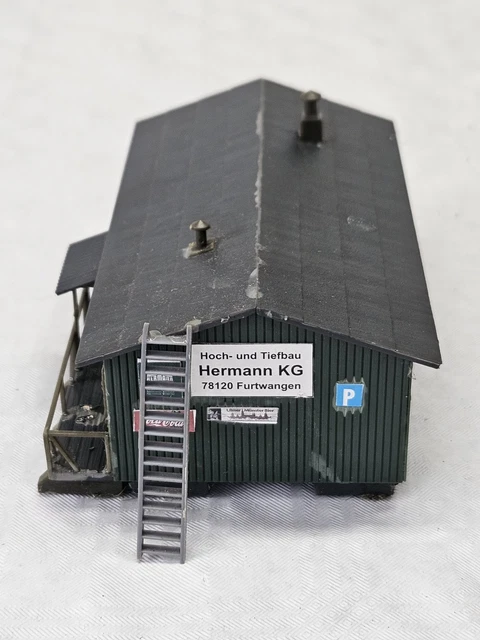 FALLER 130947 H0 BARACKE MIT STEG fertig gebaut SAMMLER VINTAGE ...