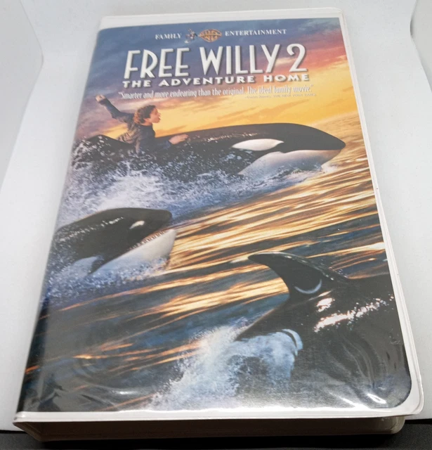 FREE WILLY 2 The Adventure Home VHS Warner Bros 1995 White Clamshell £7 ...