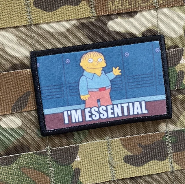 RALPH WIGGUM I’M Essential Simpsons Meme Tactical Morale Patch Hook ...