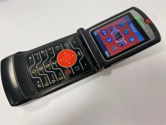 MOTOROLA RAZR V3I RED Edition - Black (Unlocked) Mobile Phone Flip Fold ...