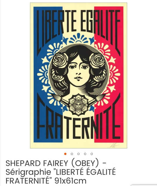 OBEY GIANT SHEPARD FAIREY Liberté Égalité Fraternité 2024 EUR 80,00 ...