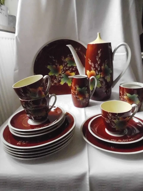 GRAF VON HENNEBERG Porzellan 1777 Ilmenau Kaffeeservice Halka Herbstlaub EUR 24,50 - PicClick DE