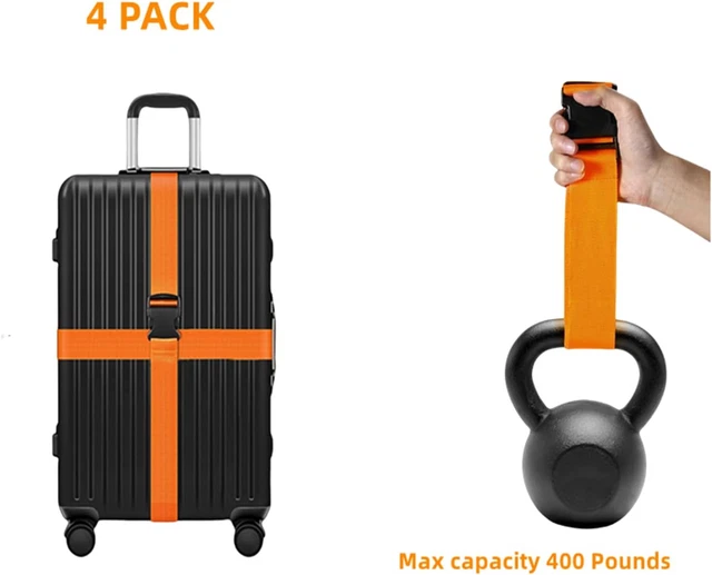 LUGGAGE STRAPS FOR Suitcases,4 Pack Travel Belt Suitcase Strap ...